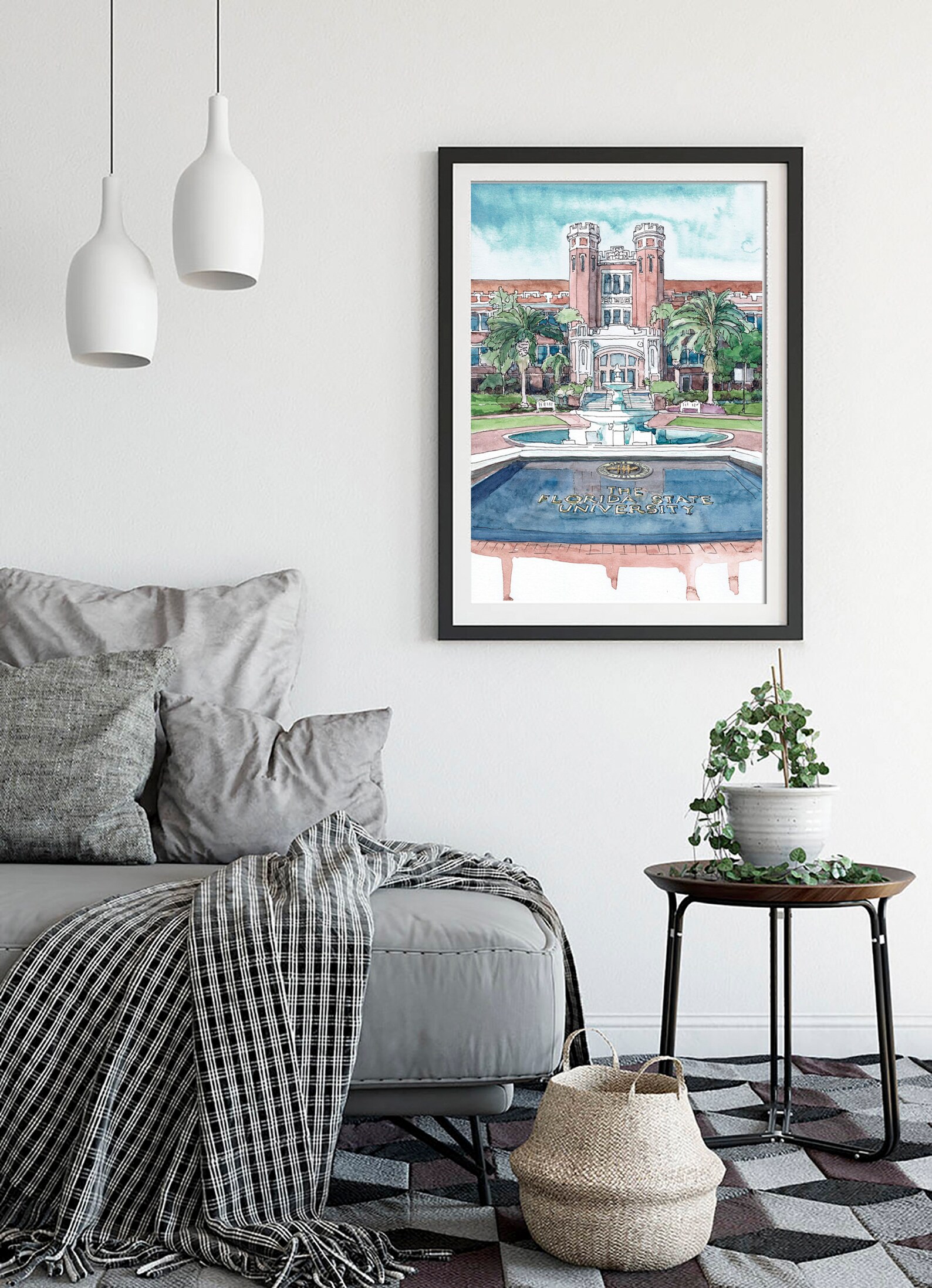 Florida State University Art Print Watercolor Painting - Etsy