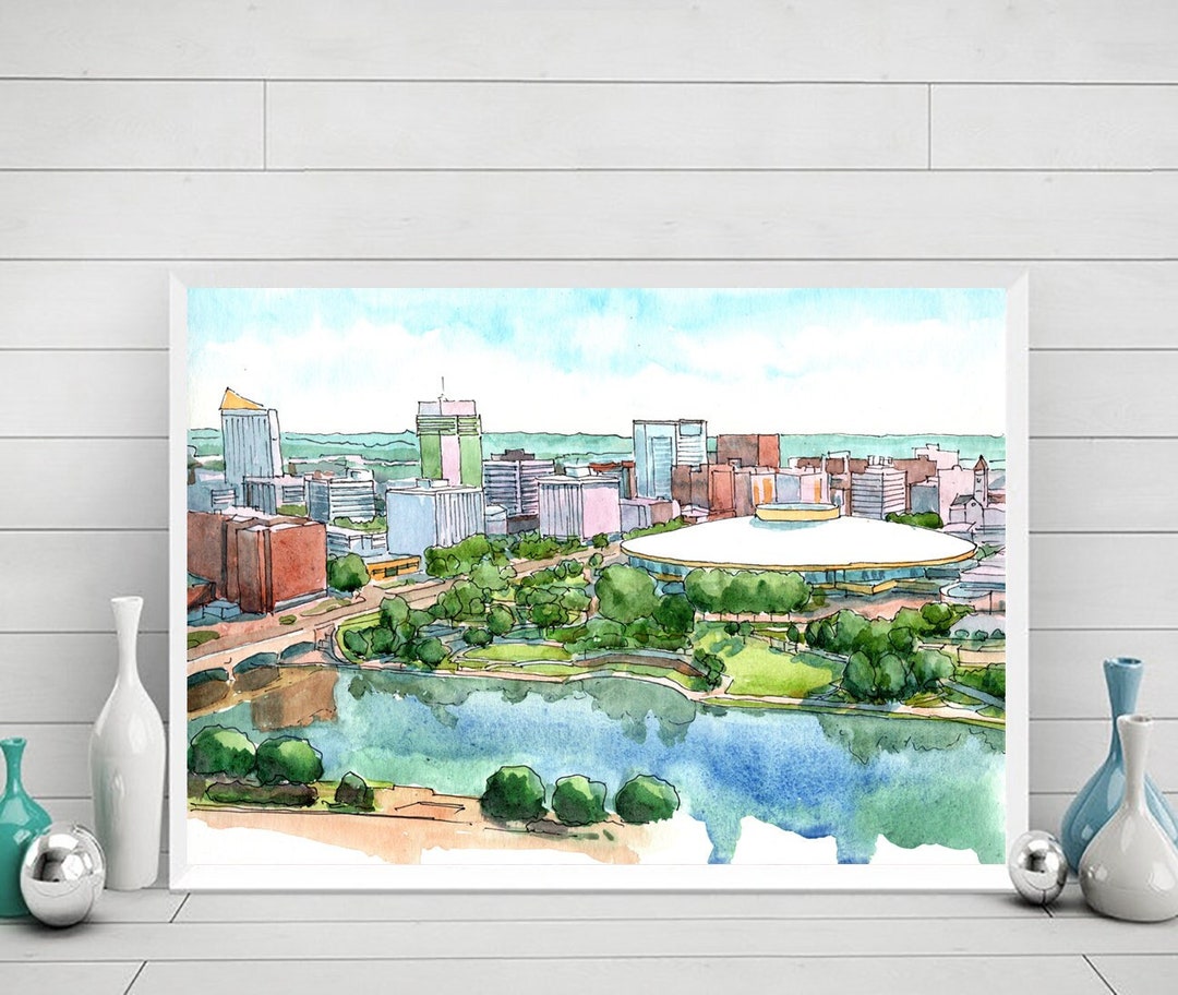 Wichita Kansas Art Watercolor Print From Original Painting - Etsy
