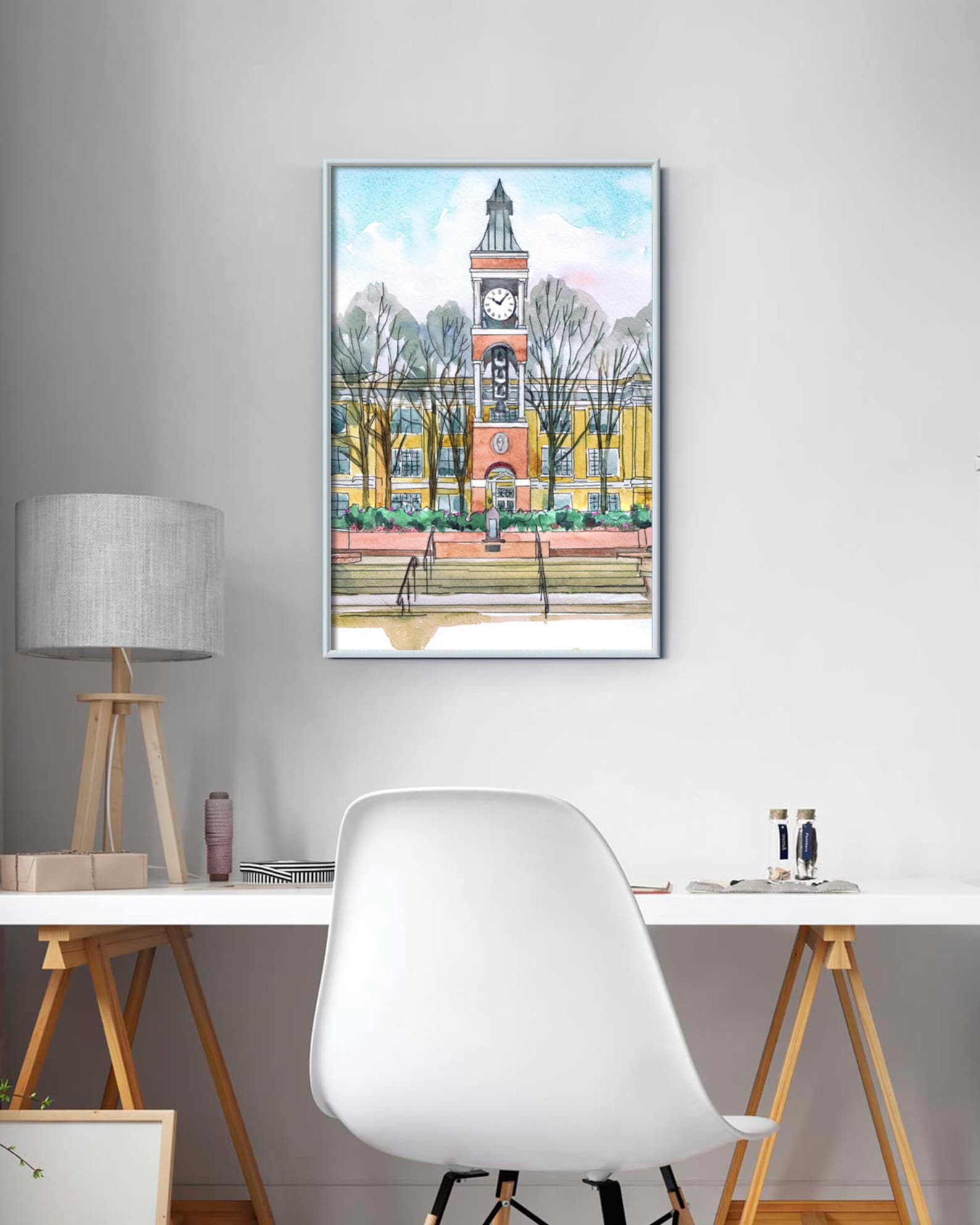 Sam Houston State University Art Print Huntsville Texas Wall - Etsy