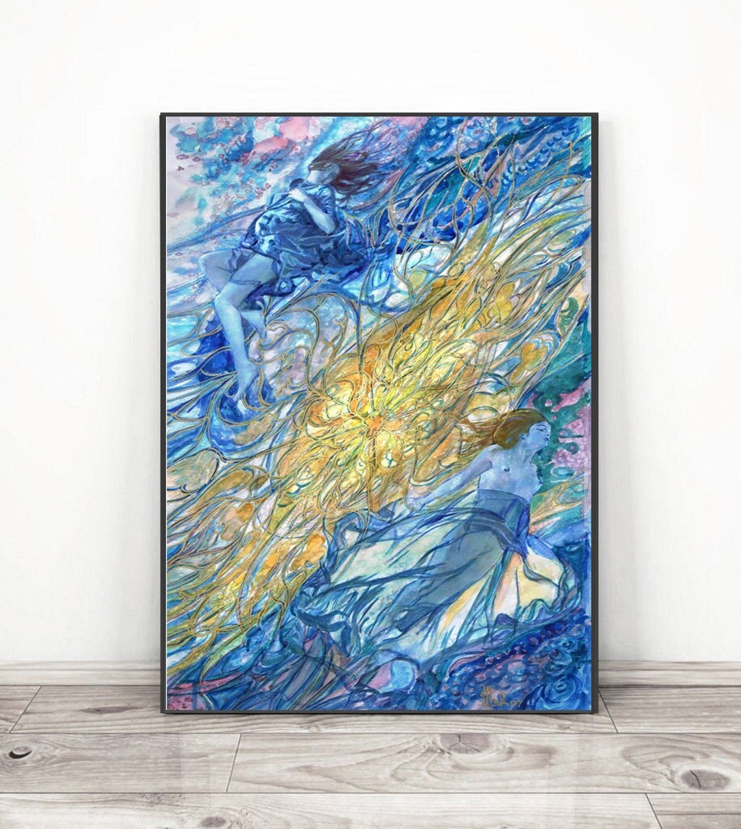 Water Goddess Painting, Sacred Divine Feminine Art, Universe - Fantasy ...