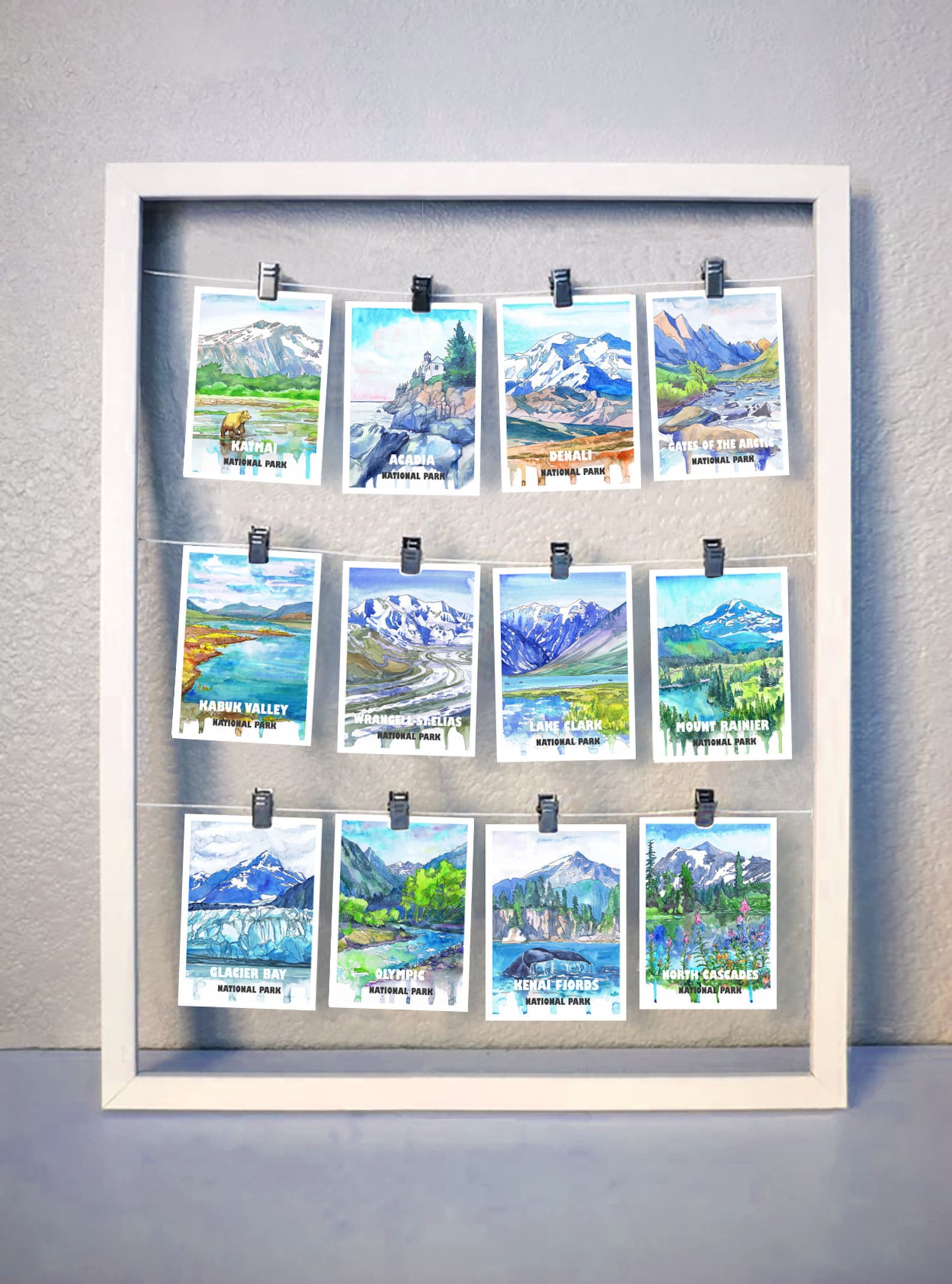 National Parks Postcard Set 12 Postcrossing Art Post Cards - Etsy