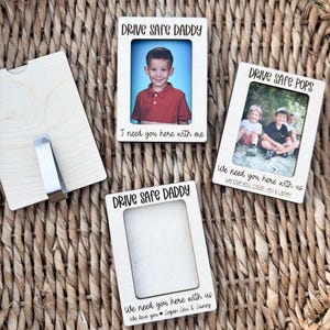 Drive Safe Daddy Visor Clip Photo Frame - Etsy