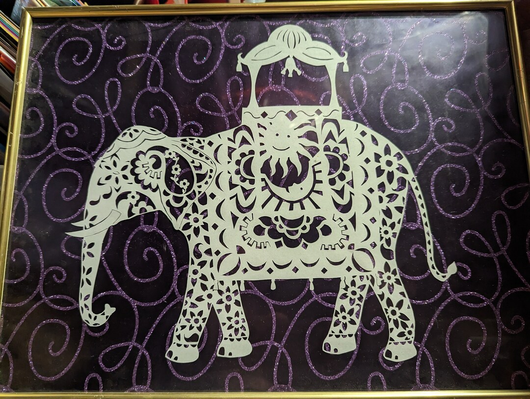 Elephant Papercut Template - Etsy