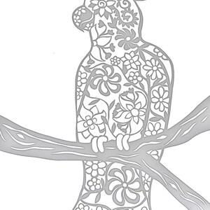 Cockatoo Papercut Template - Etsy