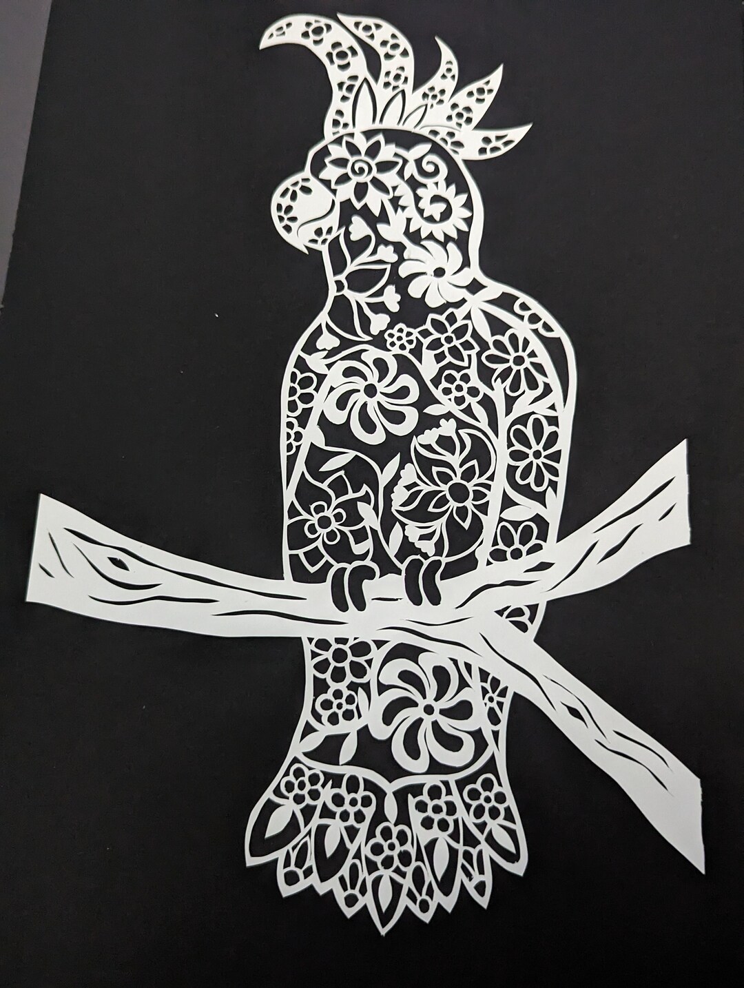Cockatoo Papercut Template - Etsy