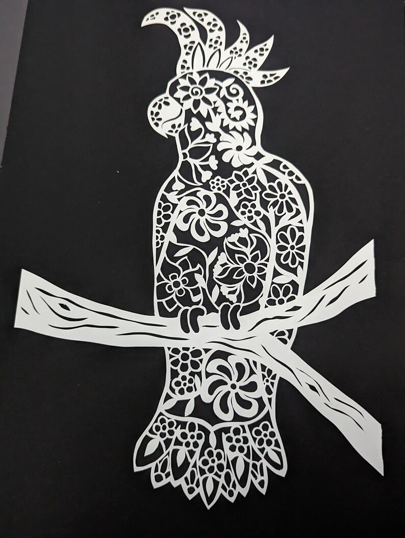 Cockatoo Papercut Template - Etsy