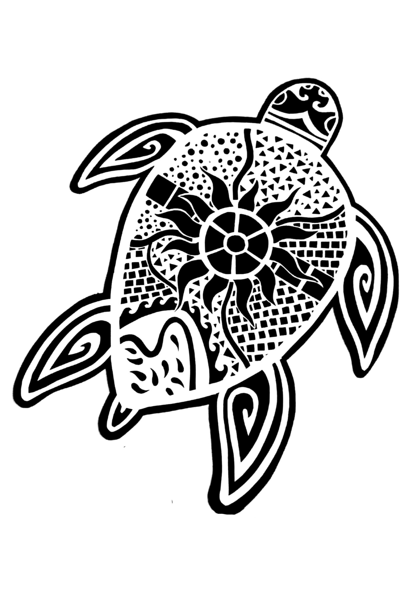 Sea Turtle Papercut Template - Etsy UK