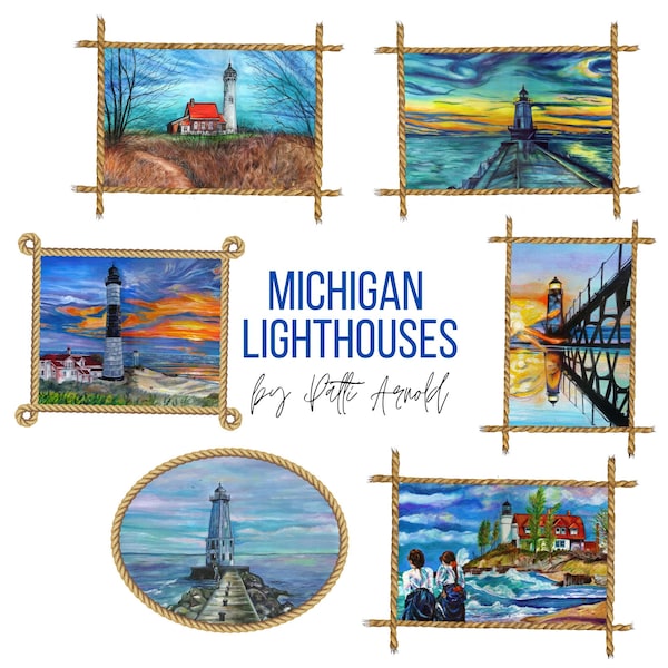 Michigan Lighthouse - Etsy