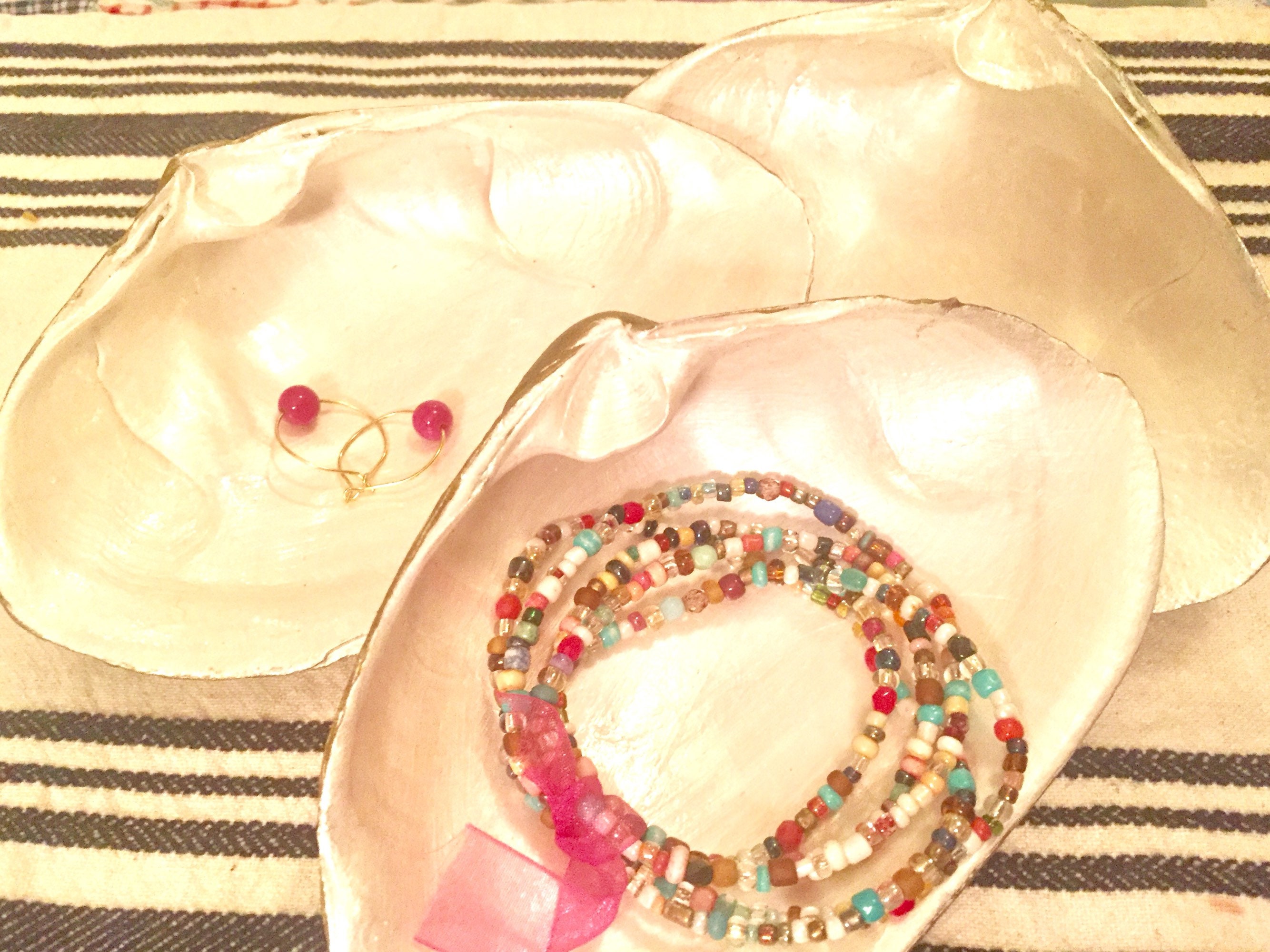 BEST SELLER Shell Jewelry Holder Dish Organization Beach Wedding Decor ...