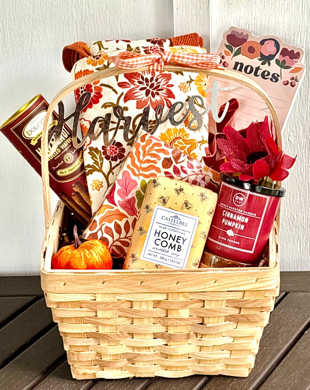 Fall Gift, Harvest, Autumn, Box, Wicker Basket, Birthday, for Her ...