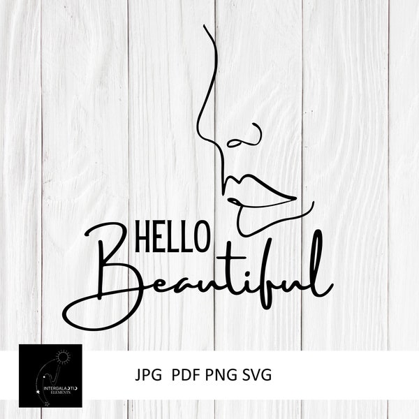 Hello Beautiful Svg - Etsy