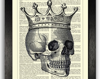 Skull Dictionary Art | Etsy