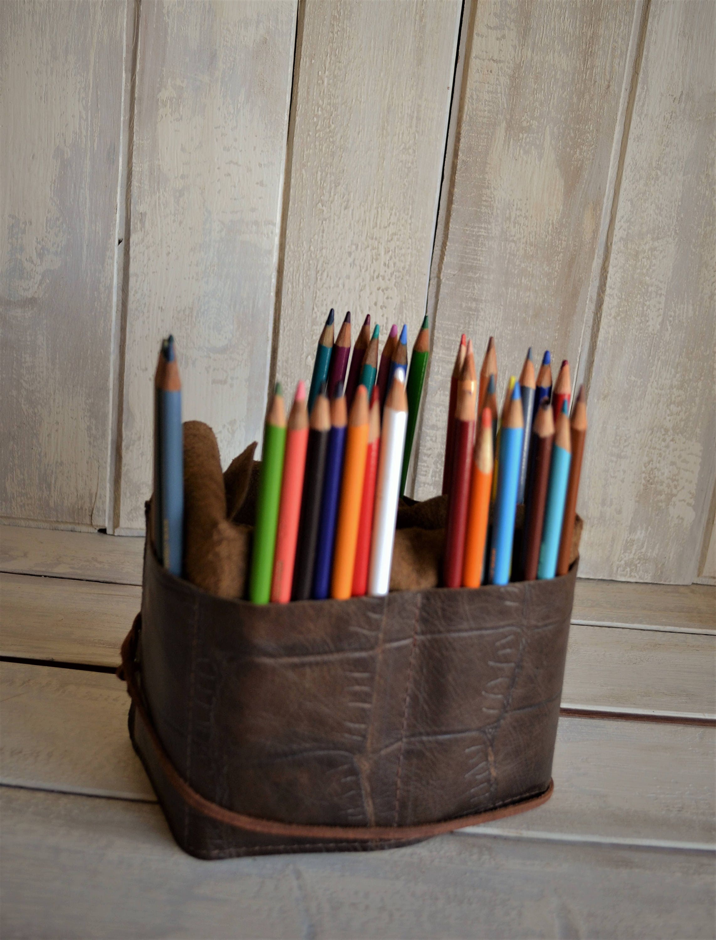 Personalized Leather Pencil Roll, Pen Roll, Pencil Roll Up Case, Artist ...