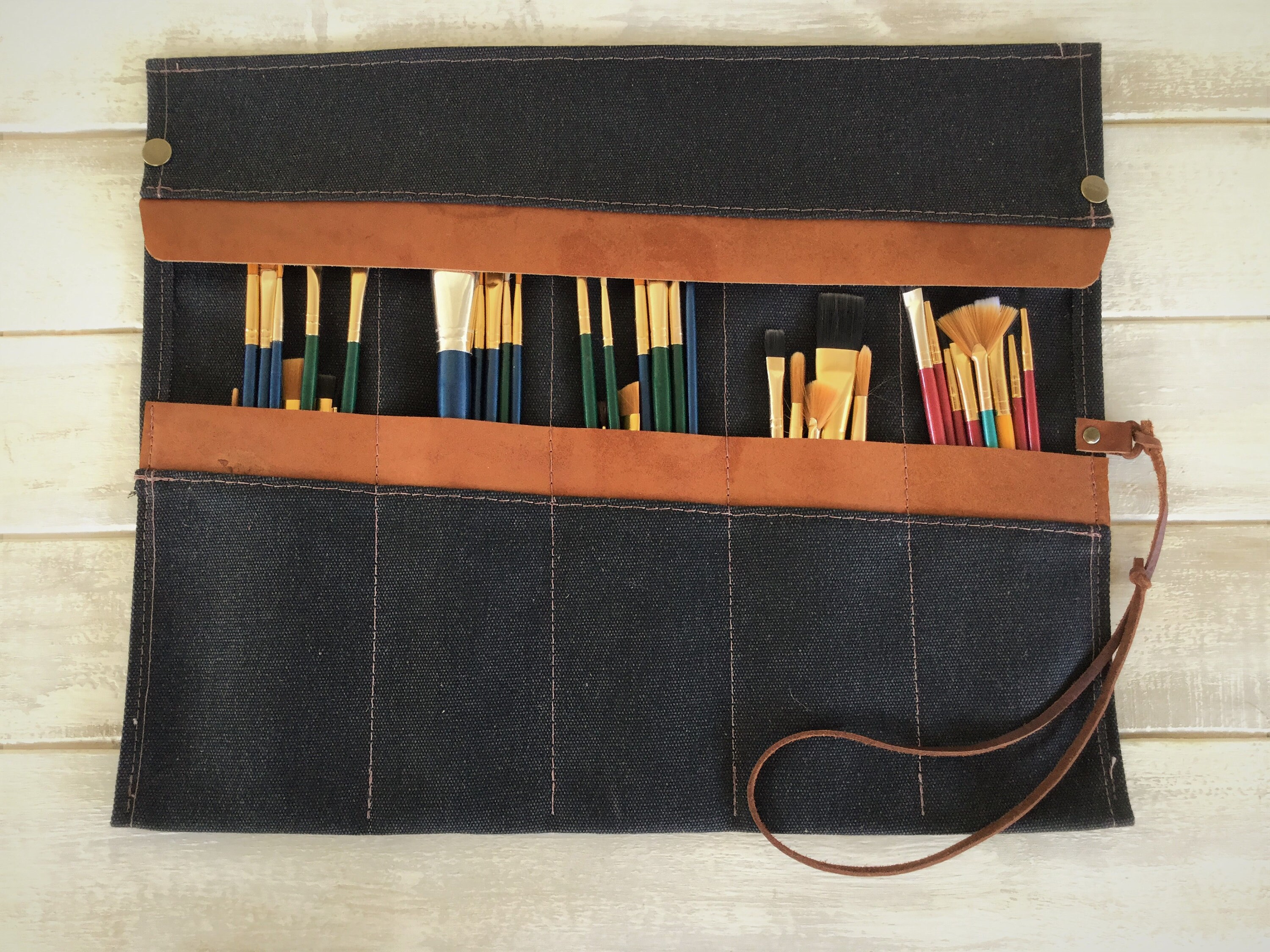 Paint Brush Roll, Artist Roll, Paint Brush Organizer, Artist pouch ...