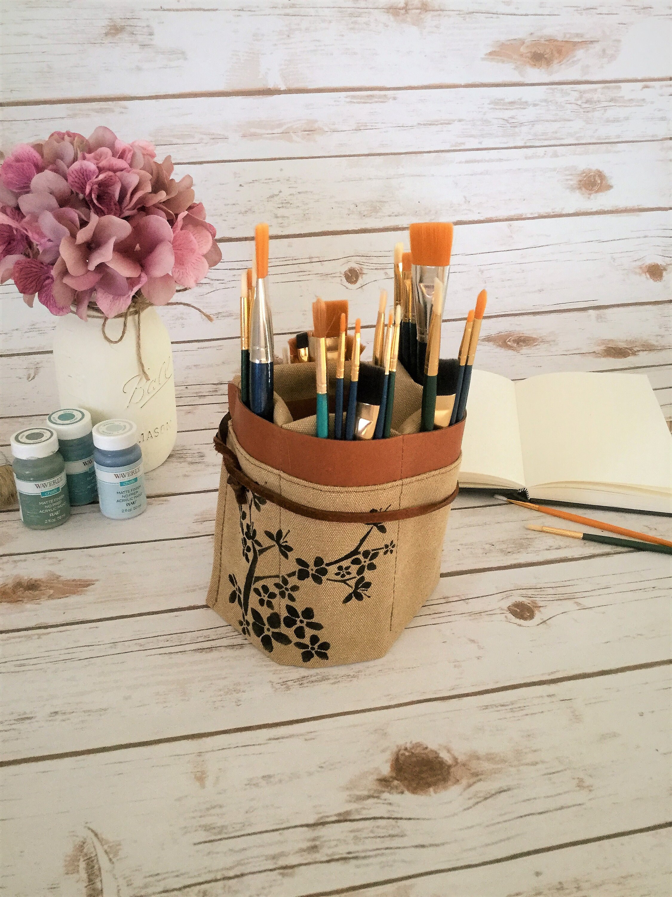 Paint Brush Roll, Artist Roll, Paint Brush Organizer, Artist pouch ...