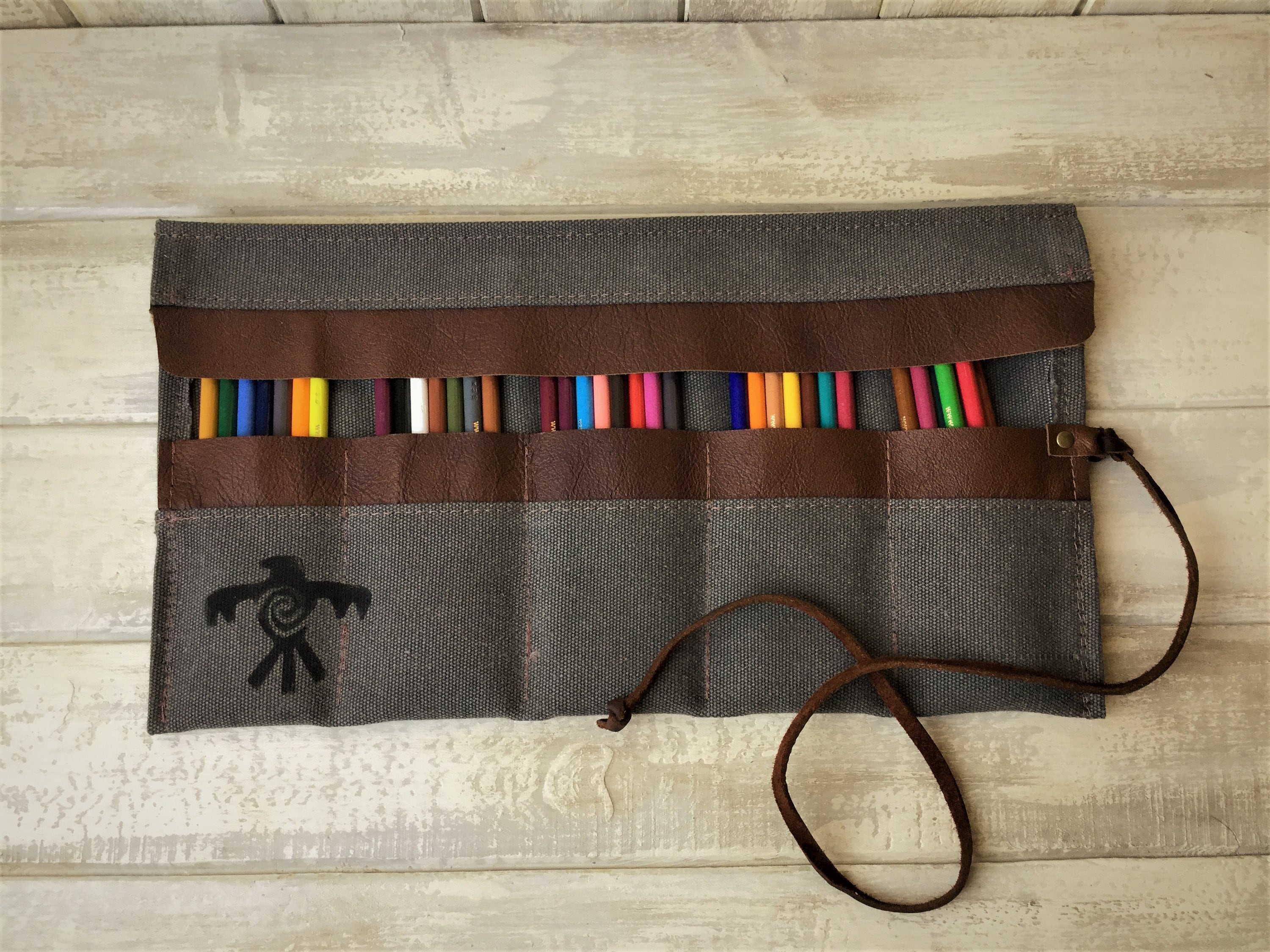 Pencil Roll, Pen Roll, Pencil Roll Up Case, Pencil Roll Canvas, Artist ...