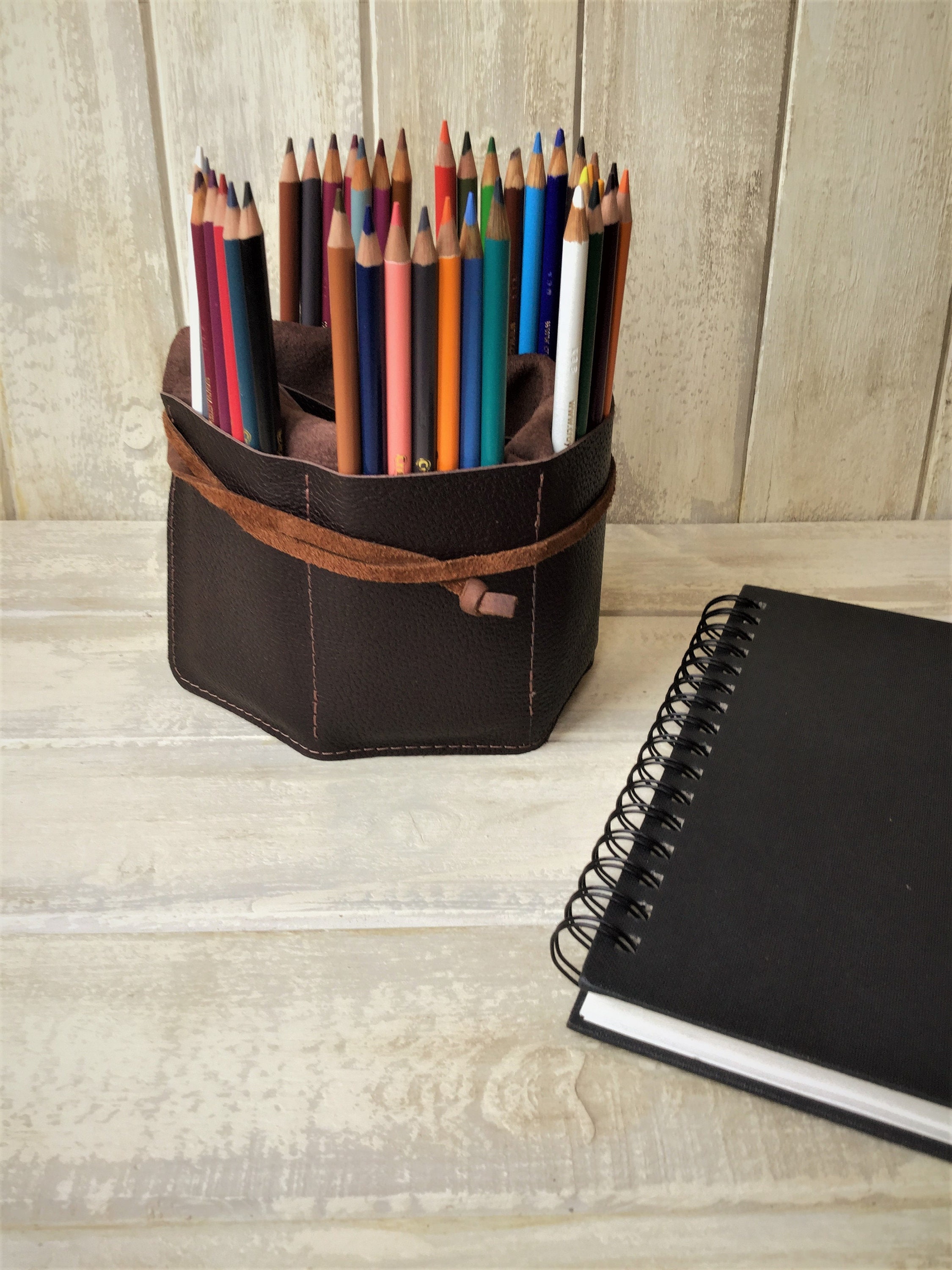 Personalized Leather Pencil Roll, Pen Roll, Pencil Roll Up Case, Artist ...