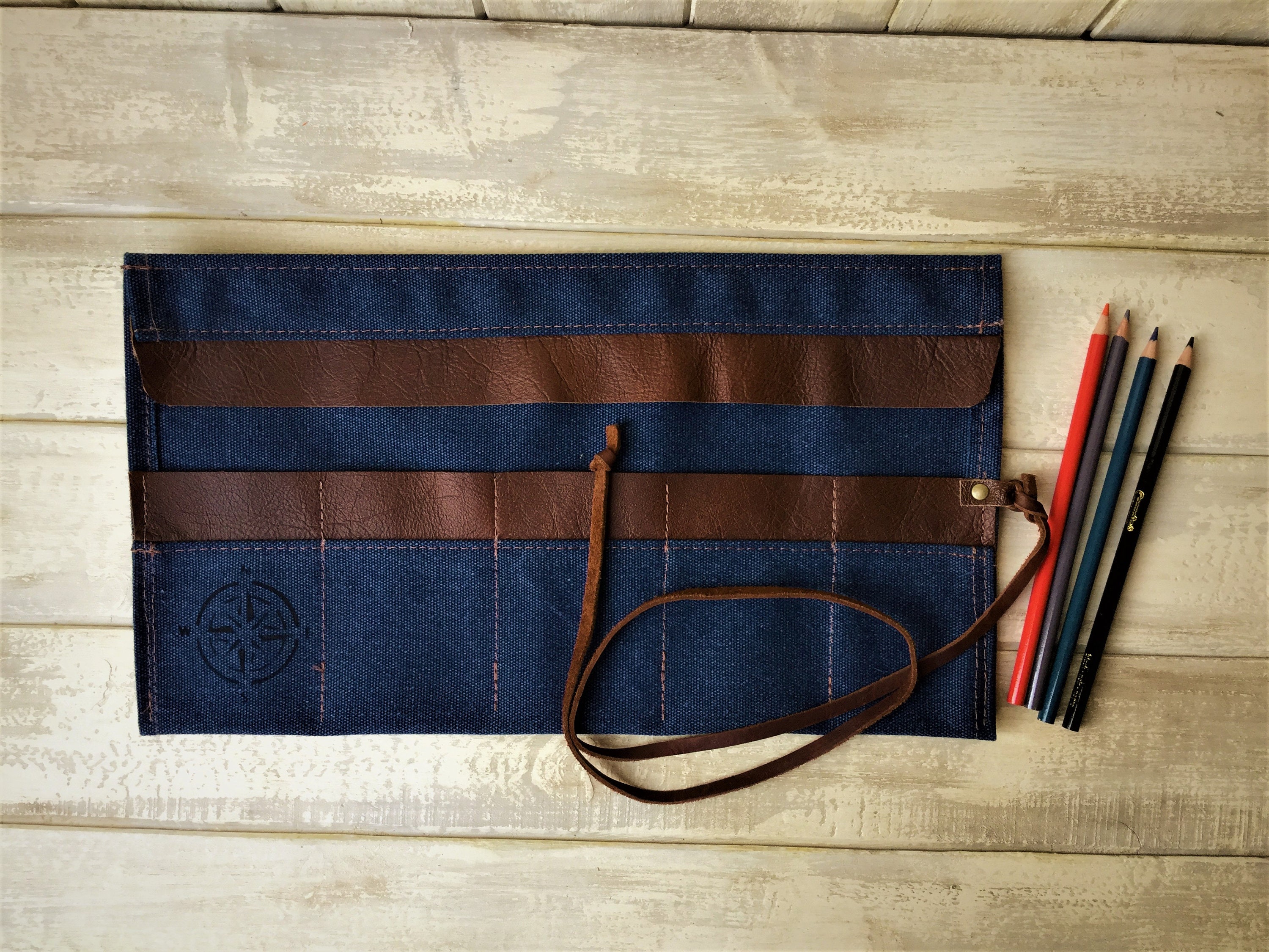 Personalized Pencil Roll, Pen Roll, Pencil Roll Up Case, Pencil Roll ...