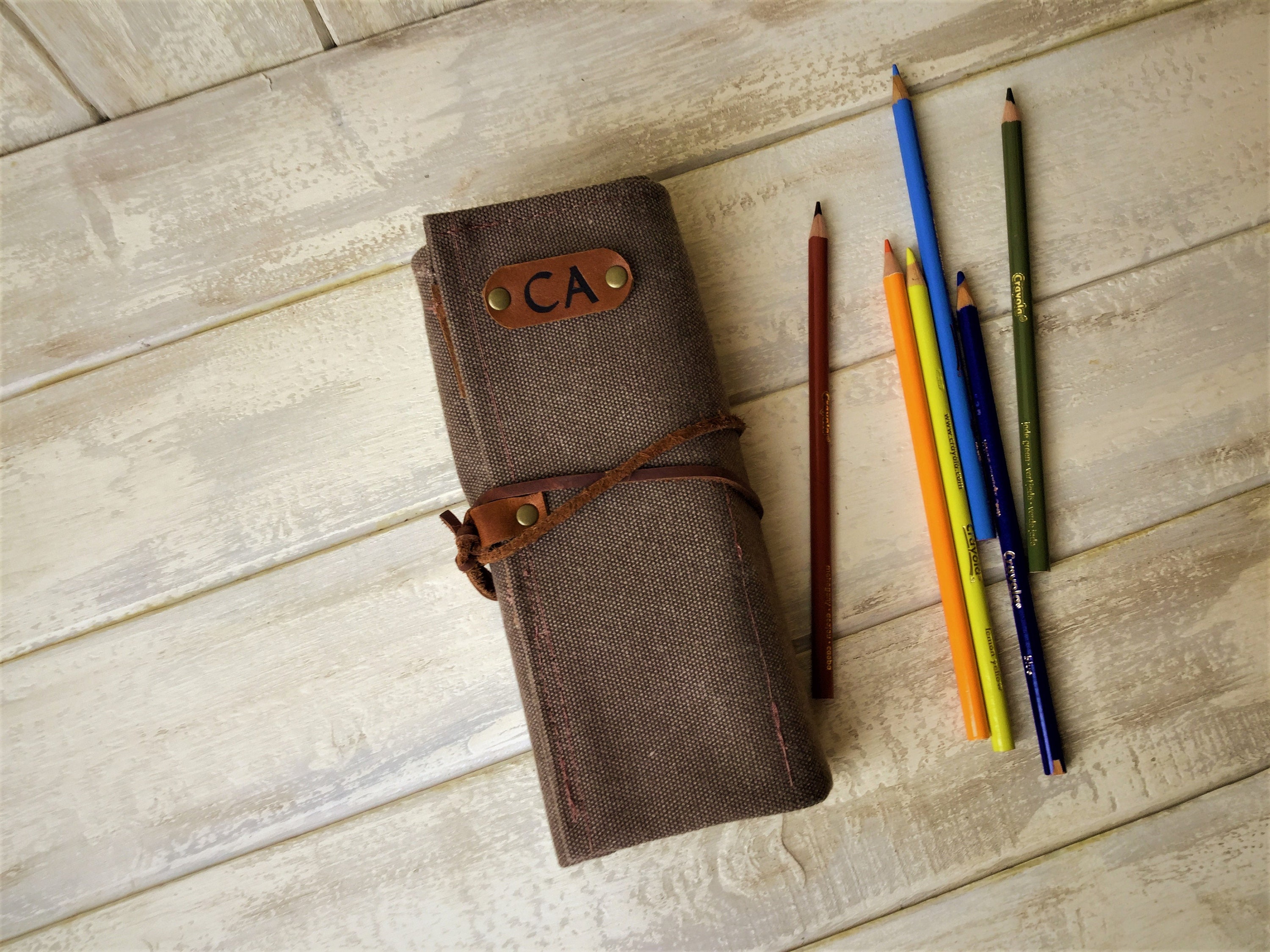 Personalized Pencil Roll, Pen Roll, Pencil Roll Up Case, Pencil Roll ...