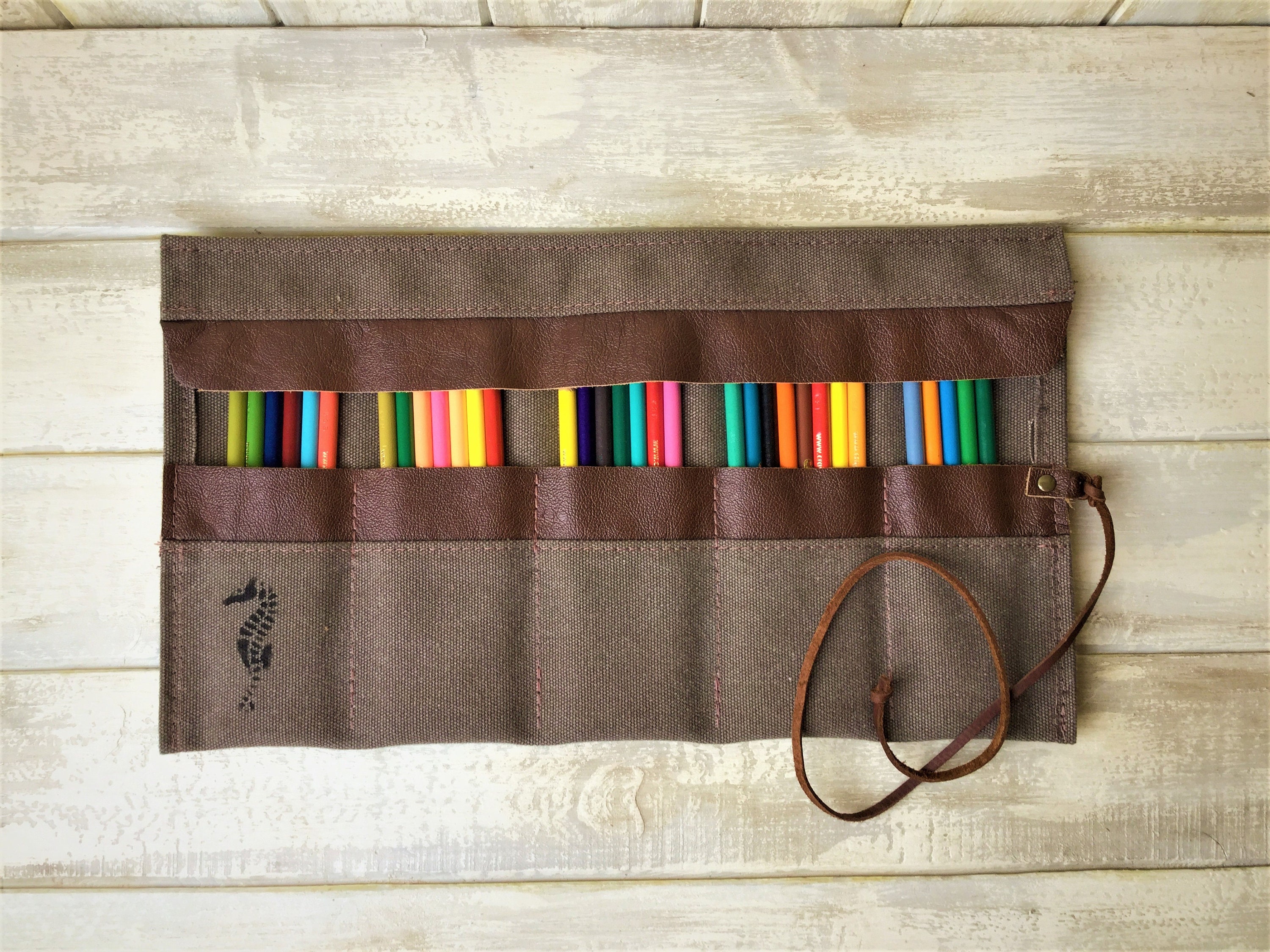 Personalized Pencil Roll, Pen Roll, Pencil Roll Up Case, Pencil Roll ...