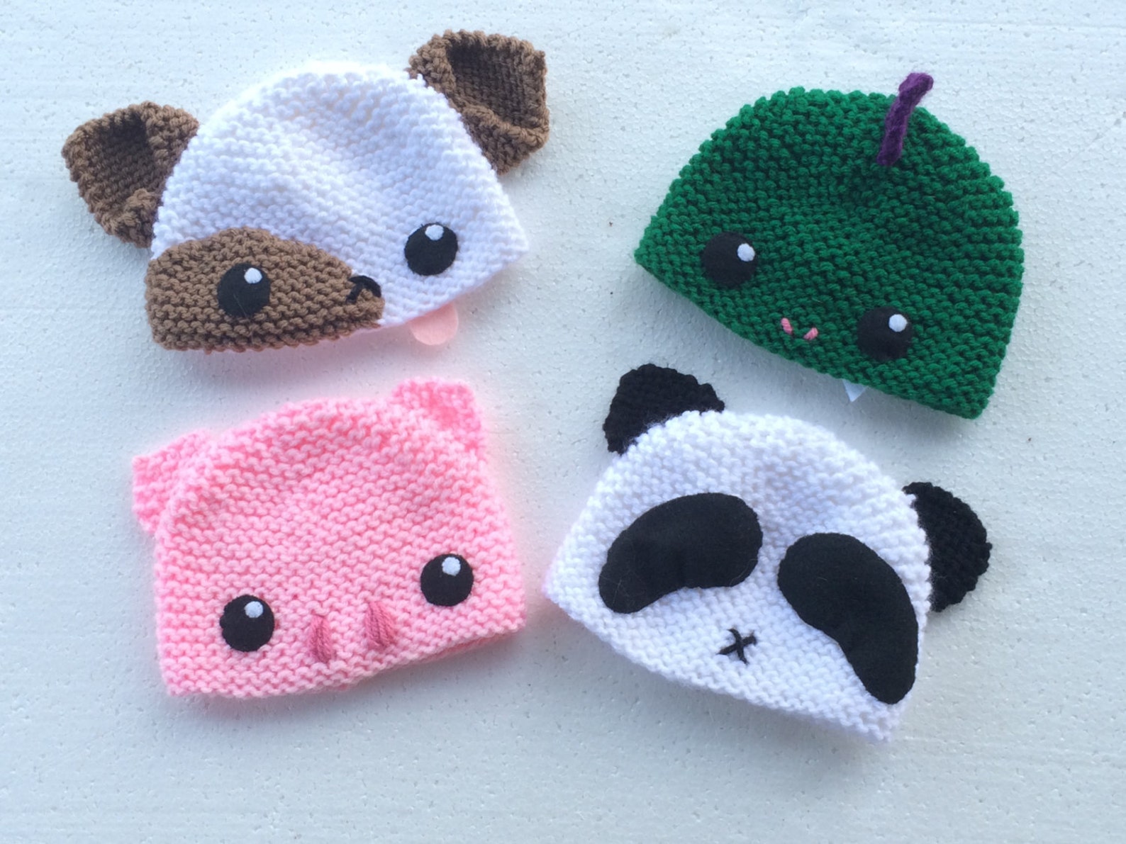 Knitted Animal Infant Hats - Etsy