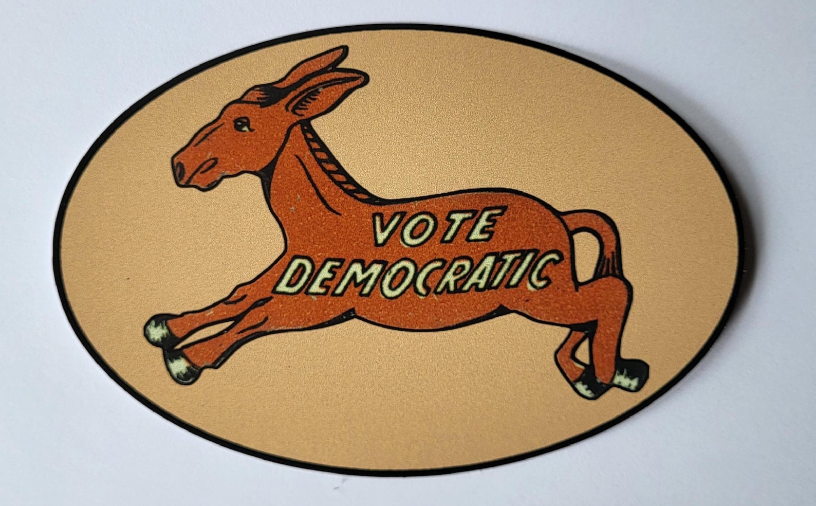 Vote Democrat Sticker, Retro Donkey Decal, US Political Stickers ...