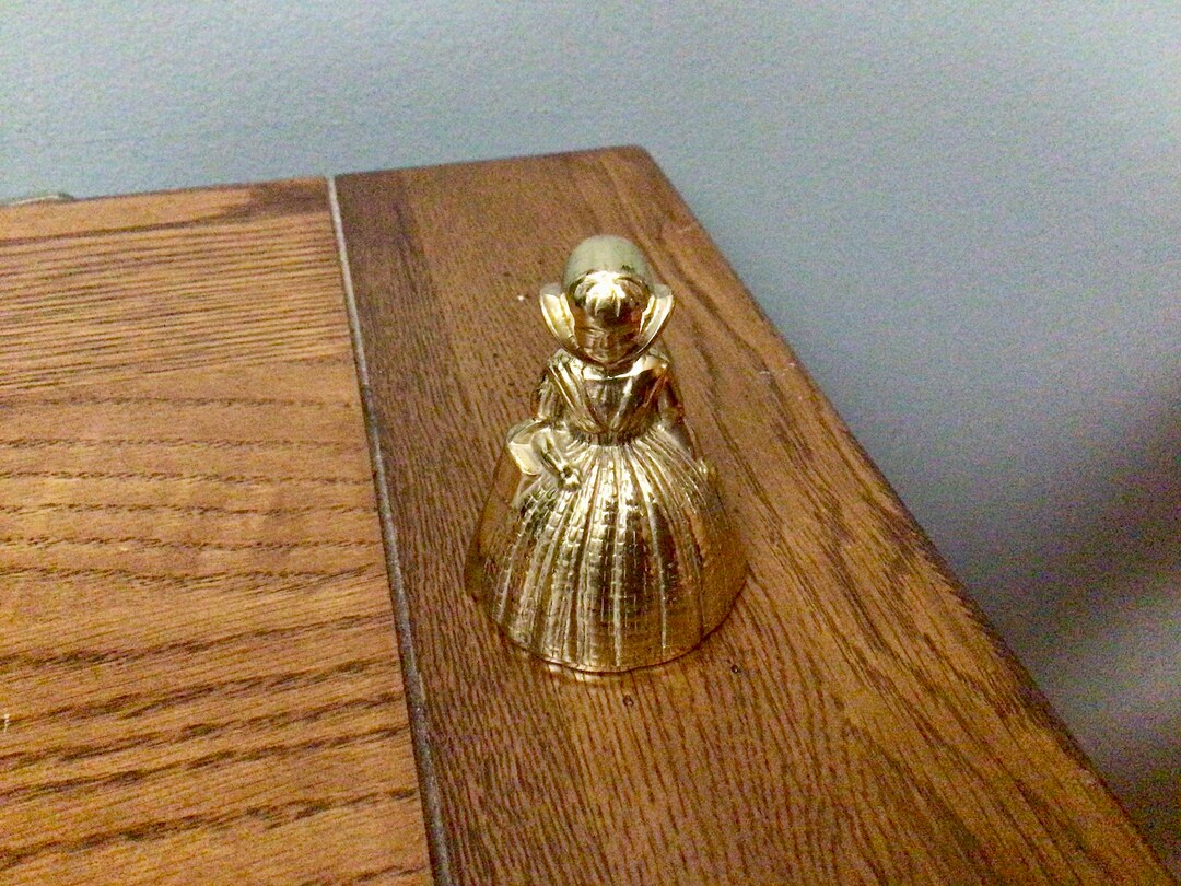 Vintage Brass Victorian Girl Lady Bell Tiny Small Brass Decor - Etsy