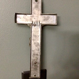Vintage Heavy Metal Cross Crucifix Parsons 160 Gold Tone Hanging ...