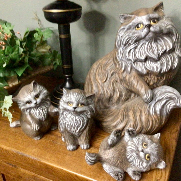 Ceramic Cat Figurine - Etsy