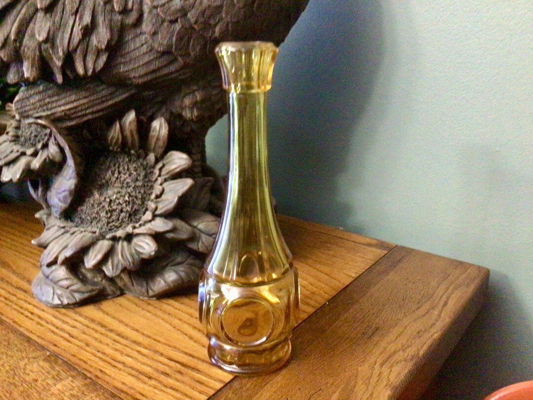 Vintage Tall Amber Wheaton Glass Bud Vase MCM Decorative Decor - Etsy