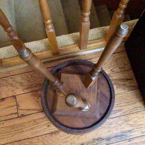 Vintage Tall Wooden Firkin Plant Sewing Decorative Long Leg Stand MCM ...
