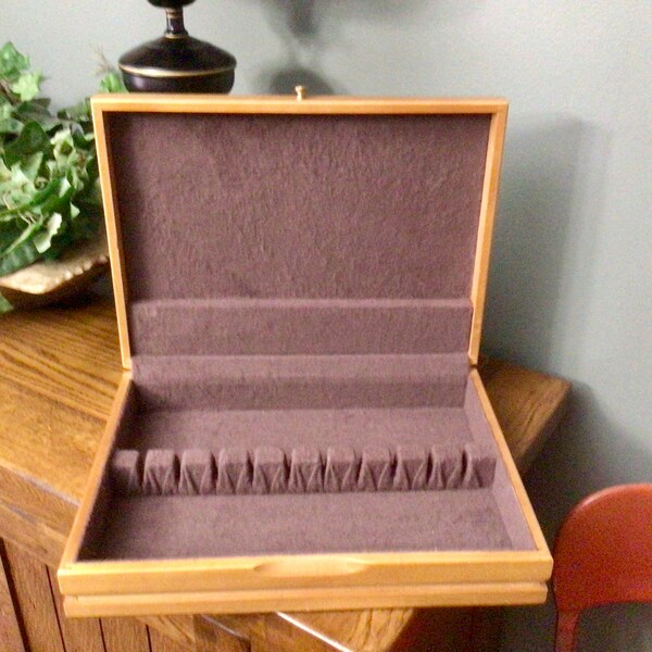 Wood Silverware Box - Etsy