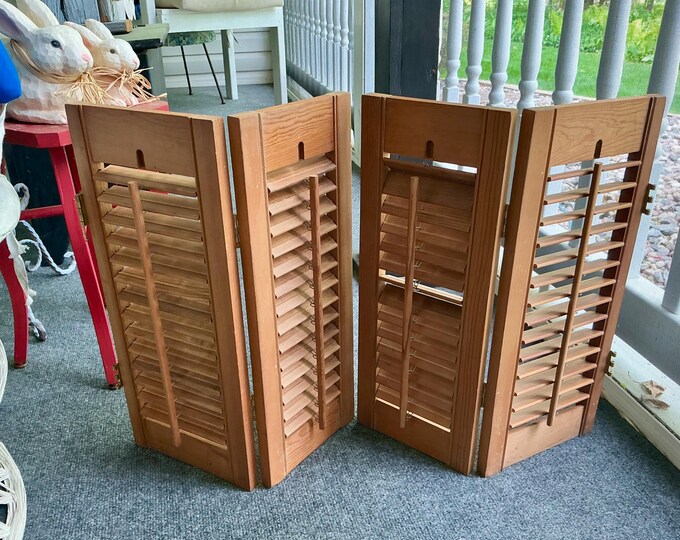 Vintage Original Wood Wooden Shutters DIY Clutter Window Wall Decor - Etsy
