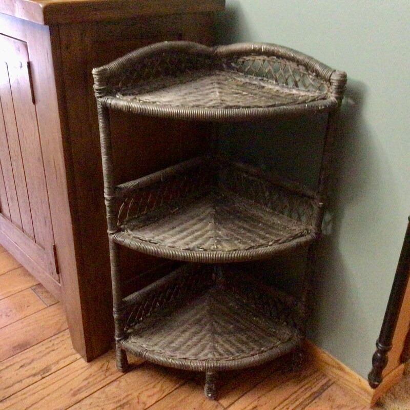 Wicker Corner Shelf - Etsy