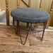 Vintage Round Metal Mesh MCM Footstool Footrest Decorative Furniture ...