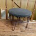 Vintage Round Metal Mesh MCM Footstool Footrest Decorative Furniture ...