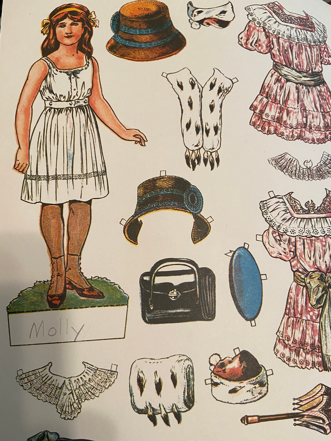 Vintage 1975 Antique Paper Dolls Edwardian Era 5 Double | Etsy