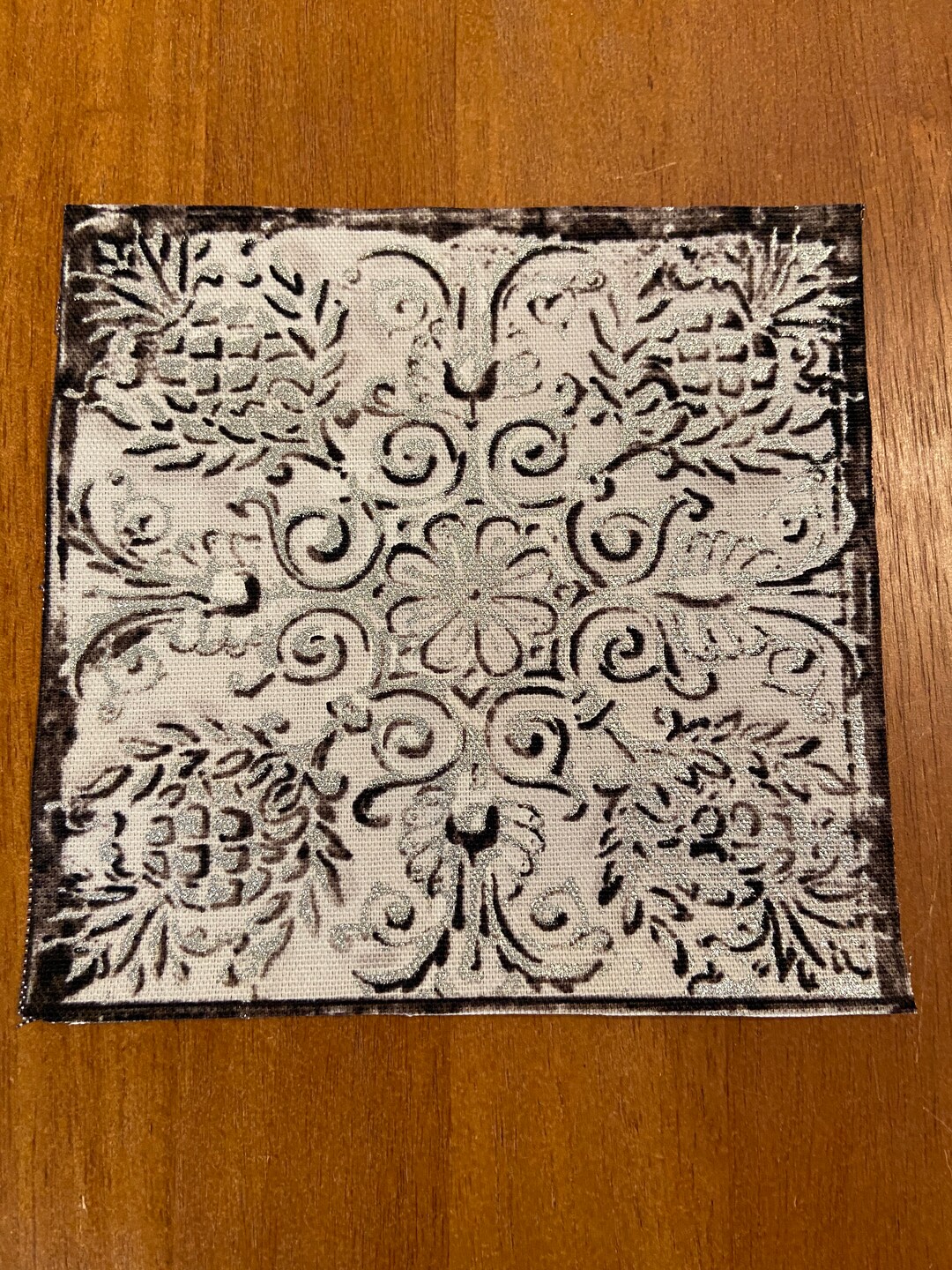 6 Aztec Scroll Pattern Square Panels 100% Cotton Fabric Square Panels ...