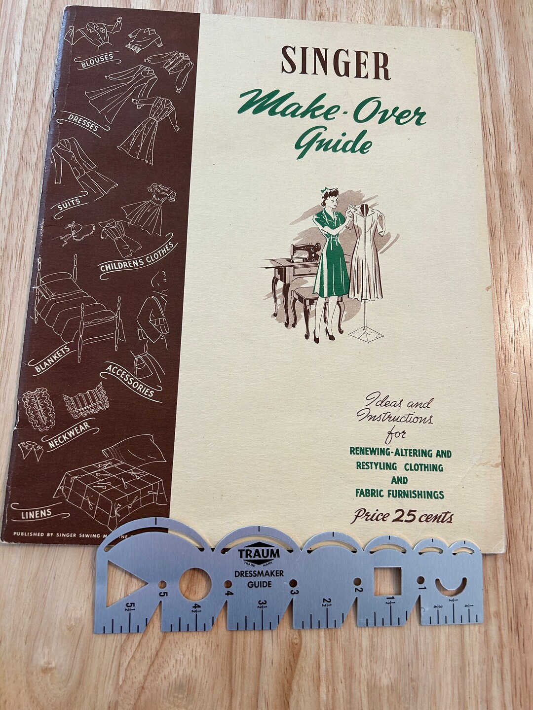Vintage Sewing Collectible Set Singer 1942 Make-over Guide Book & Traum ...