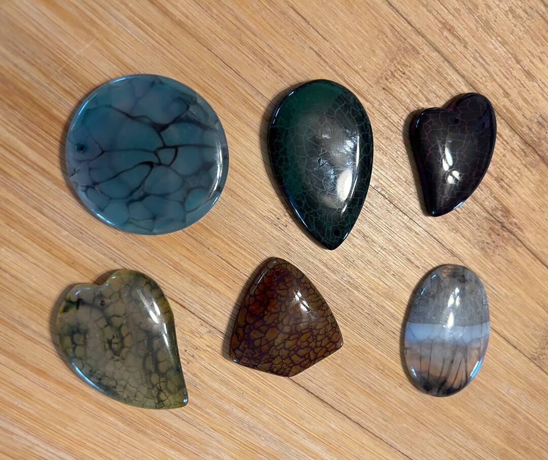 6 Natural Gemstones Quartz Crystal Geode Agate Stone Rocks Different ...