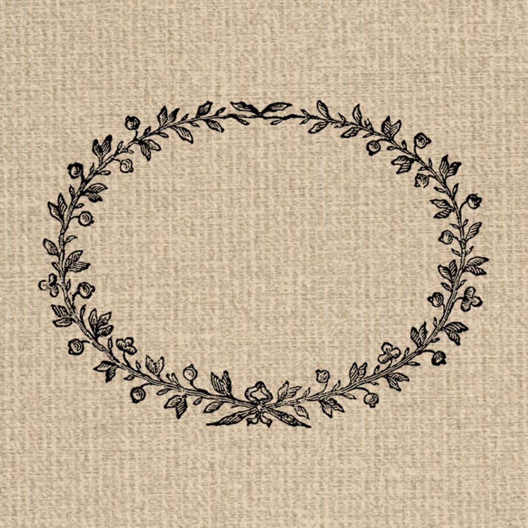 Vintage Wreath Illustration Image Flower Images Flower Clipart Wreath ...