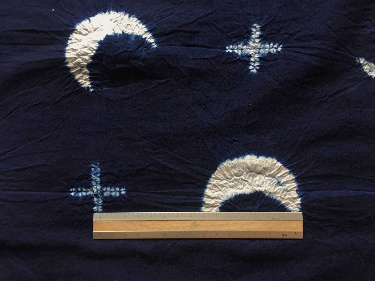 Moon Indigo Blue Cross Cotton Fabric Tie Dyed Blue Cloth | Etsy