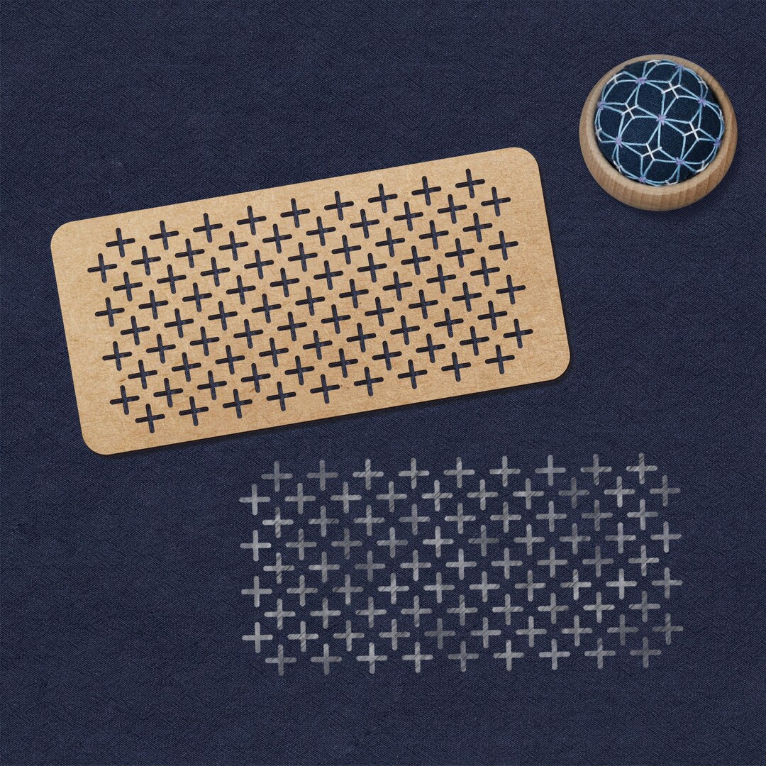 Acrylic Stencil for Sashiko | GRID STITCH - Sashiko Stencil Quilting ...