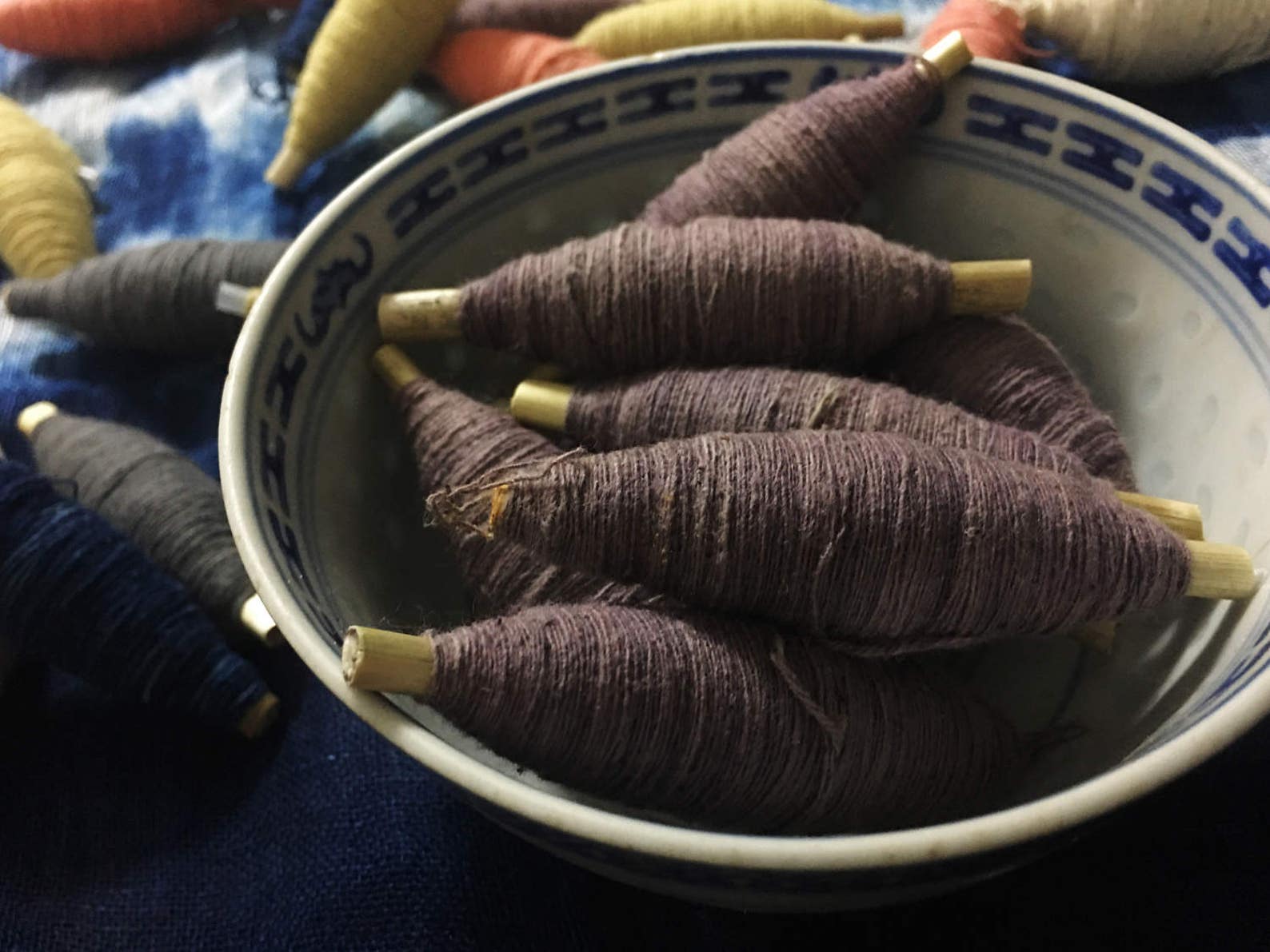 Natural Light Purple Cotton Thread/ Yarn - Sashiko Plant Dyes Good ...