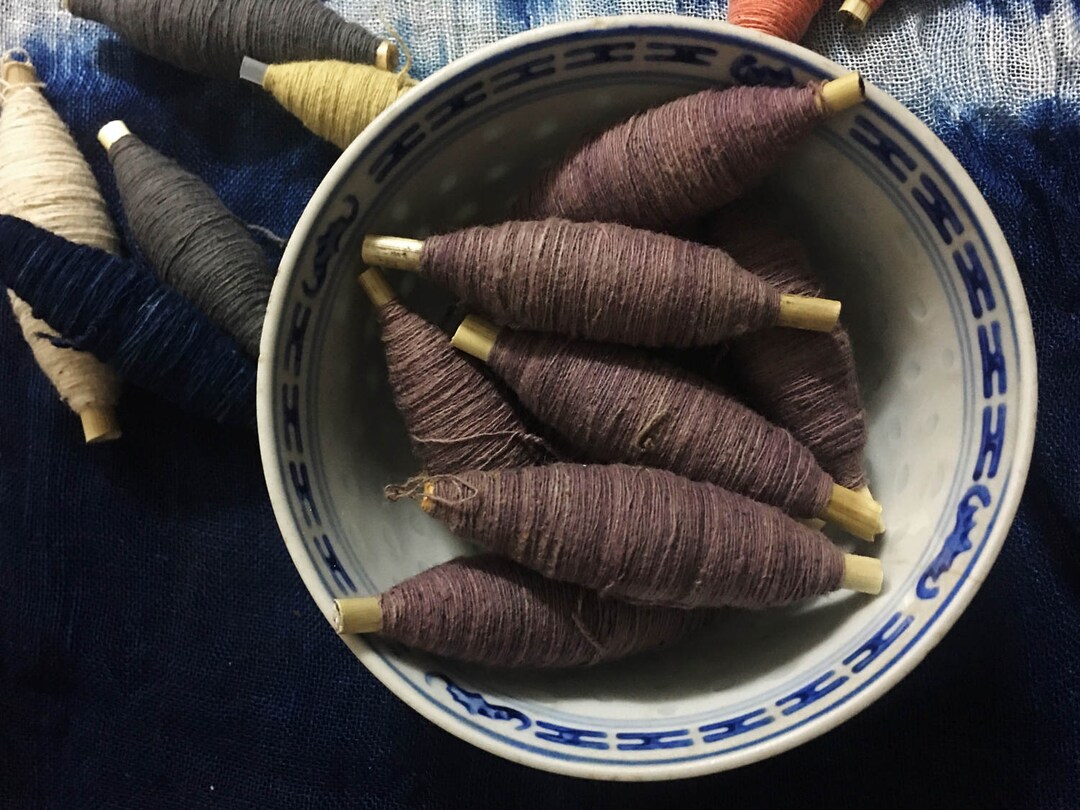 Natural Light Purple Cotton Thread/ Yarn - Sashiko Plant Dyes Good ...