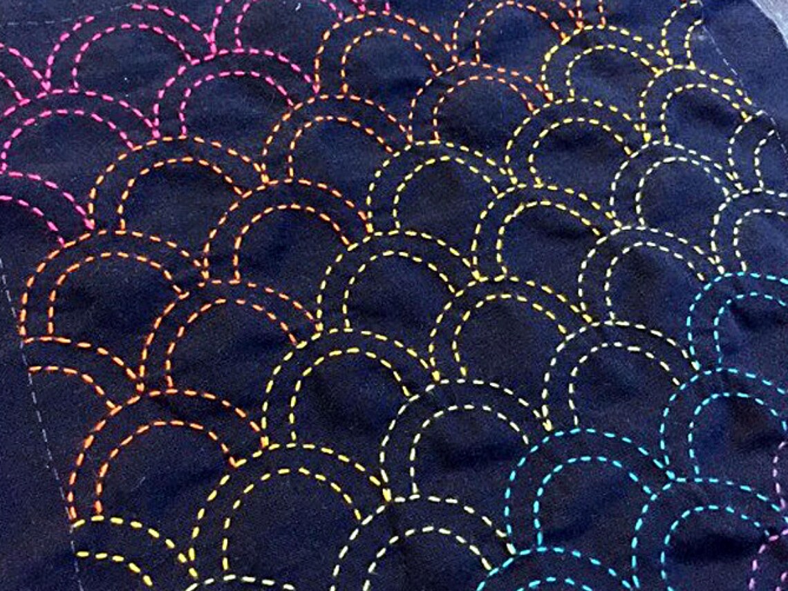 Acrylic Stencil for Sashiko WAVE Sashiko Stencil Quilting | Etsy