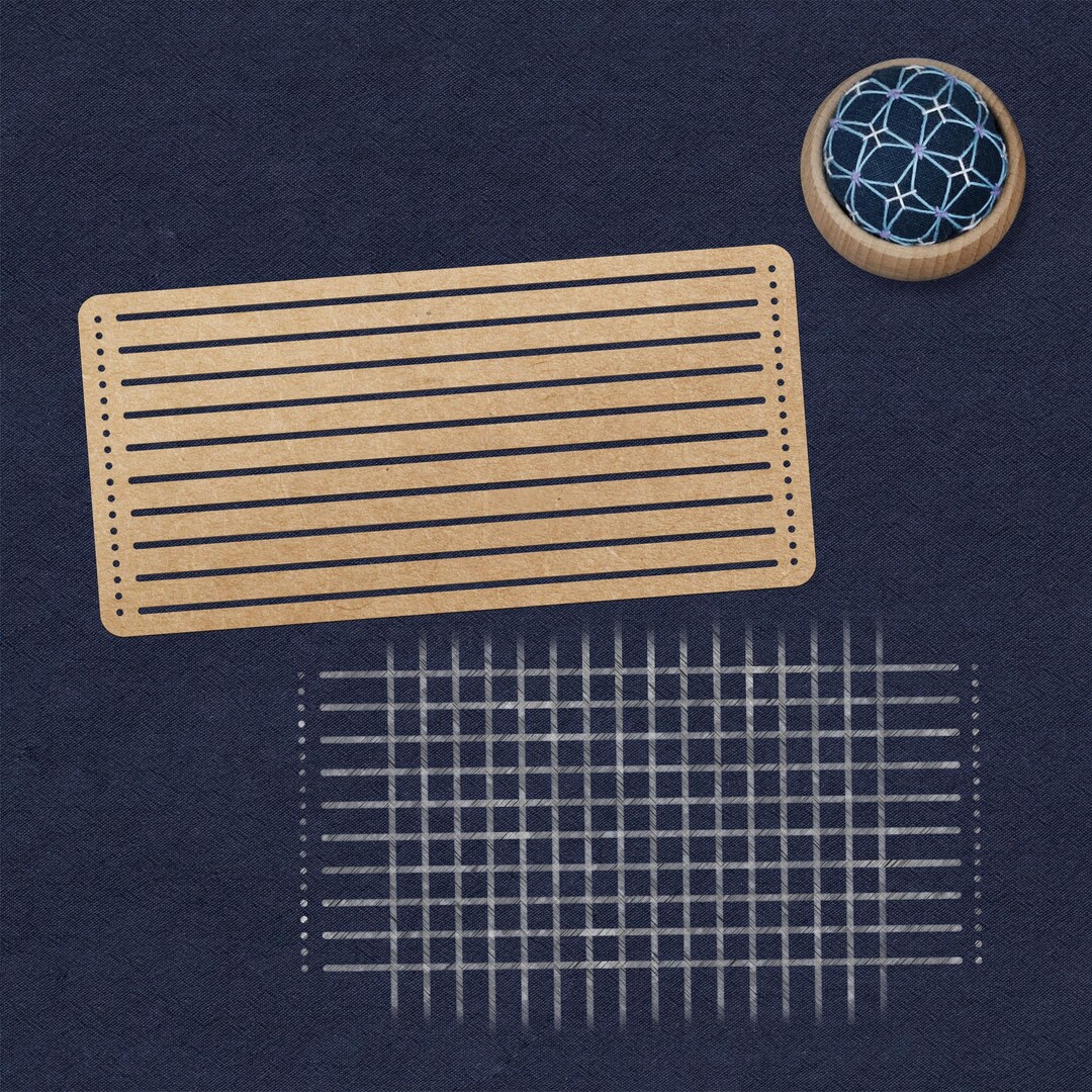 Acrylic Stencil for Sashiko | GRID LINE - Sashiko Stencil Quilting ...