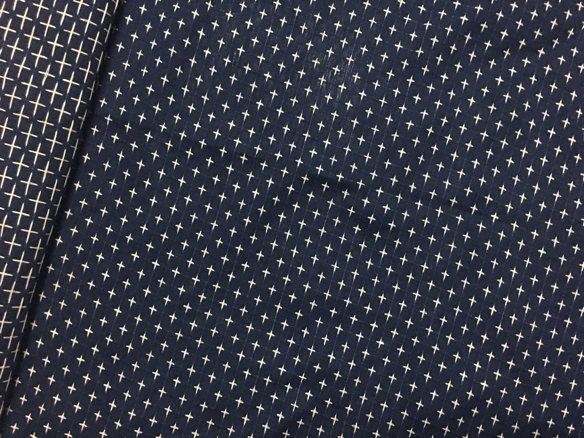 Japanese Full Sashiko Indigo Blue Fabric Vintage Style Hand - Etsy