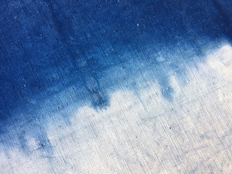 Middle Gradient Plant Dyes Indigo Blue Fabric Shibori Dyed - Etsy