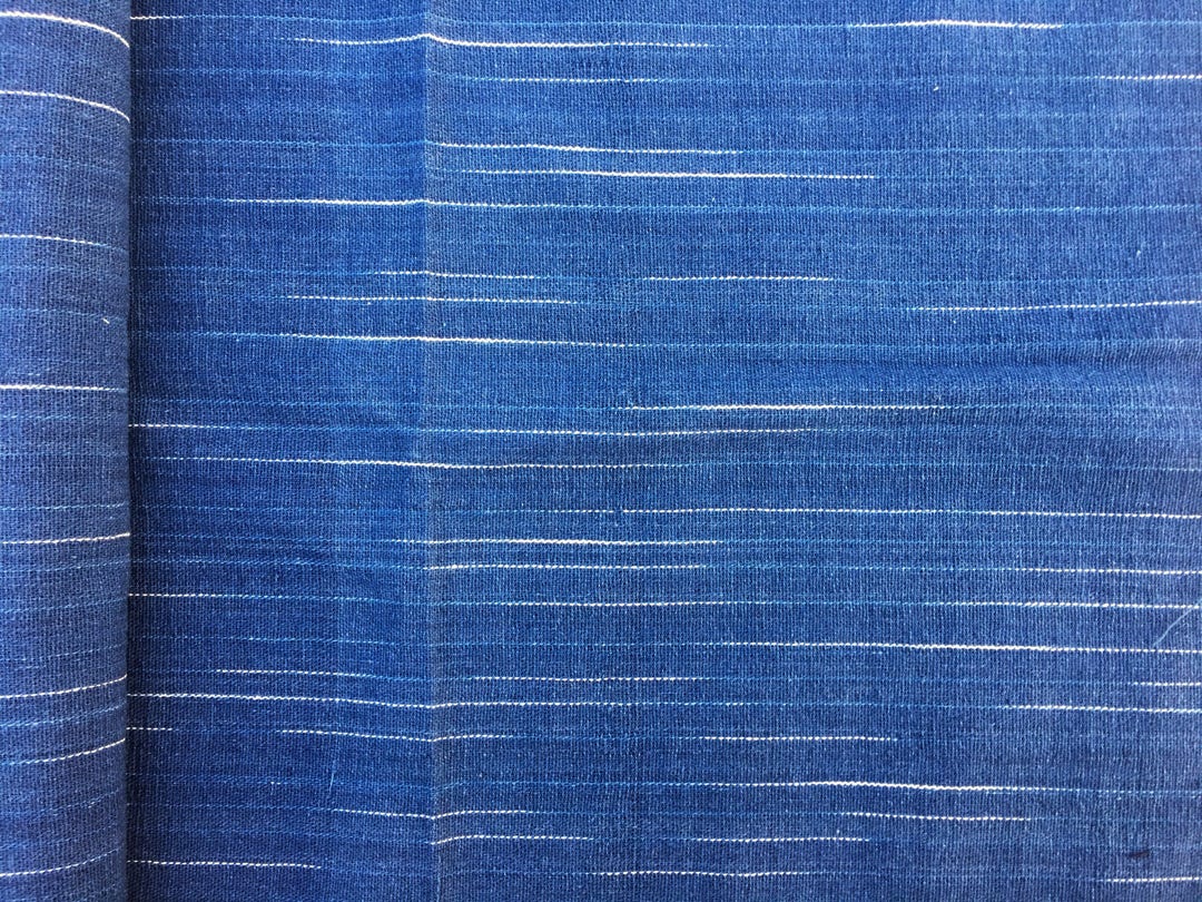 Tie Dye Indigo Blue Hand Woven Cotton Fabric Over Time - Vintage Blue ...